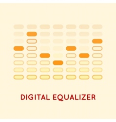 Red digital equalizer Royalty Free Vector Image