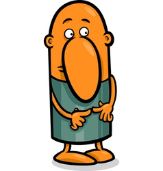 Shy guy cartoon Royalty Free Vector Image - VectorStock