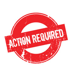 Action required rubber stamp Royalty Free Vector Image
