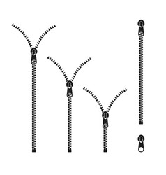 Open closed zipper fly zip fastener clasp locker Vector Image