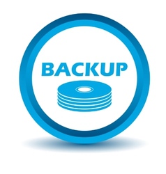 Blue backup icon Royalty Free Vector Image - VectorStock