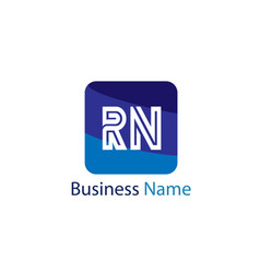 Initial letter rn logo template design Royalty Free Vector