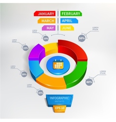 Infographics circle graph Royalty Free Vector Image