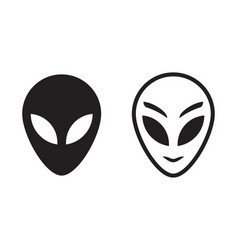 Alien face emblem Royalty Free Vector Image - VectorStock