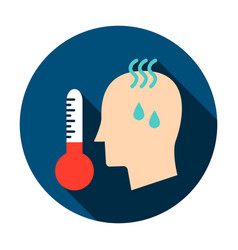 Check human body temperature line icon detection Vector Image