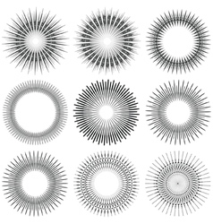 Radial circle elements Royalty Free Vector Image