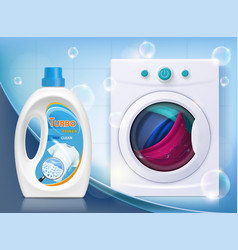 Dishwashing liquid soap with lemon Royalty Free Vector Image