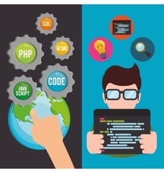 Web developer design Royalty Free Vector Image