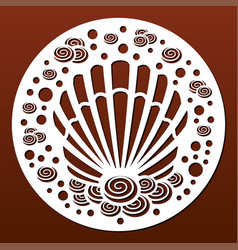 Laser cut template circular panel pattern for cnc Vector Image