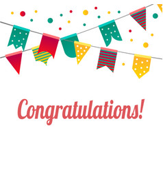 Congratulations banner with balloon Royalty Free Vector