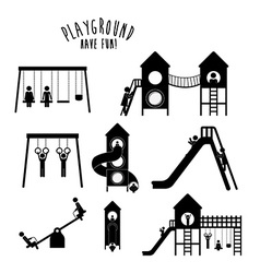 Park map in outline design style Royalty Free Vector Image