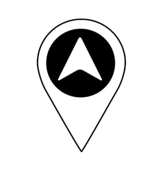 Arrow location pin isolated icon design Royalty Free Vector