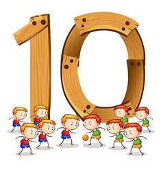 Number ten Royalty Free Vector Image - VectorStock