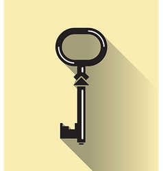 Object retro golden key Royalty Free Vector Image