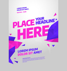 Poster design for fun event party or competition Vector Image