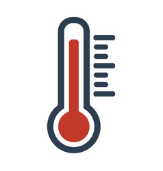 Thermometer temperature scale icon Royalty Free Vector Image