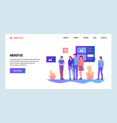 Faq website landing page design template Vector Image