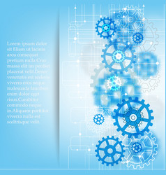 Abstract blue light circuit background technology Vector Image