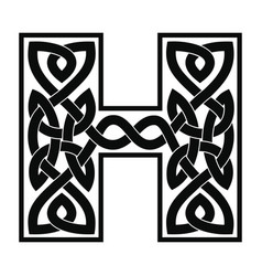 Numeral with celtic ornament Royalty Free Vector Image
