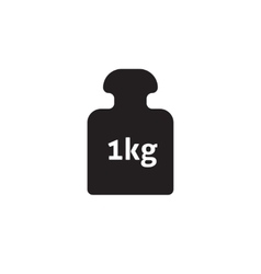 Weight 1 kg icon isolated on white Royalty Free Vector Image