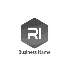 Initial letter ri logo template design Royalty Free Vector