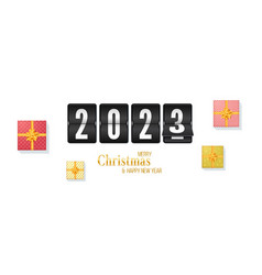Countdown clock with numbers 2023 new year poster Vector Image