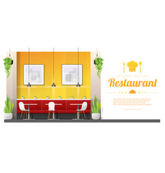 Modern fast food restaurant counter background Vector Image
