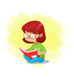 Alice reading a book Royalty Free Vector Image