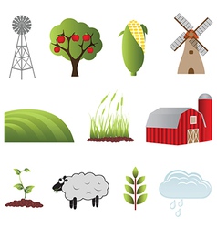 Farm objects Royalty Free Vector Image - VectorStock