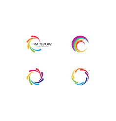 Rainbow circle logo Royalty Free Vector Image - VectorStock