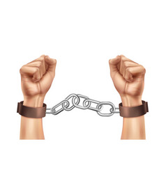 Hand chain composition Royalty Free Vector Image