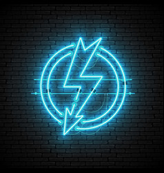 Blue shining cosmic neon zodiac cancer symbol on Vector Image