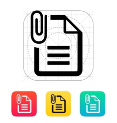 Attached Text file icon Royalty Free Vector Image