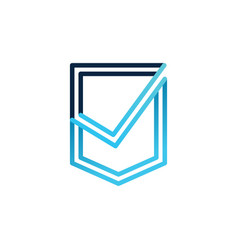 Circle round check logo icon badges Royalty Free Vector