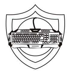 Gamer keyboard and mouse Royalty Free Vector Image