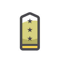 Rank shoulder line icon badge and army epaulette Vector Image
