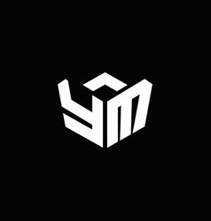 Ym logo monogram with slash style design template Vector Image