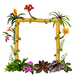 Beautiful botanical frame with the bamboo Vector Image