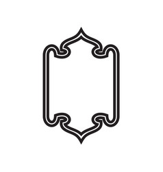 Black islamic frame border design template Vector Image