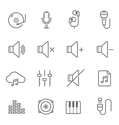 Icon set - audio Royalty Free Vector Image - VectorStock