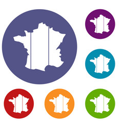 France icons set Royalty Free Vector Image - VectorStock
