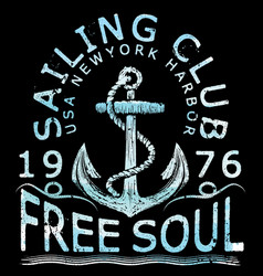 Newport sailing club artwork Royalty Free Vector Image