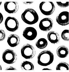 Hand drawn seamless pattern with black grunge Vector Image