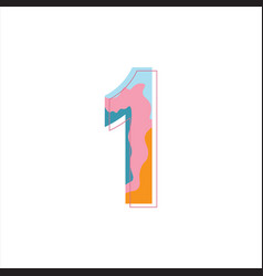 Cartoon balloon number 4 font kids numbers figure Vector Image