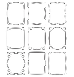 Set frames design elements editable file Vector Image
