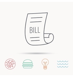 Hand drawn doodle pay invoice bill receipt Vector Image