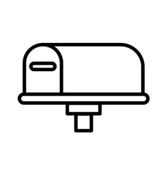 Mail box thin line icon letter and post mailbox Vector Image