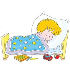 Boy sleeping Royalty Free Vector Image - VectorStock