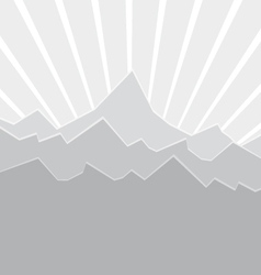 Green mountain abstract isolated Royalty Free Vector Image