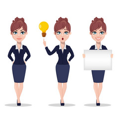Beautiful business woman in office style clothes Vector Image